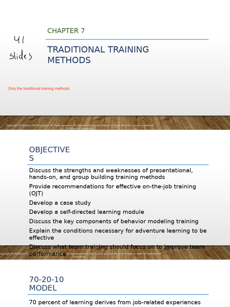 Ch7 - Traditional training methods | PDF | Learning | Human Communication