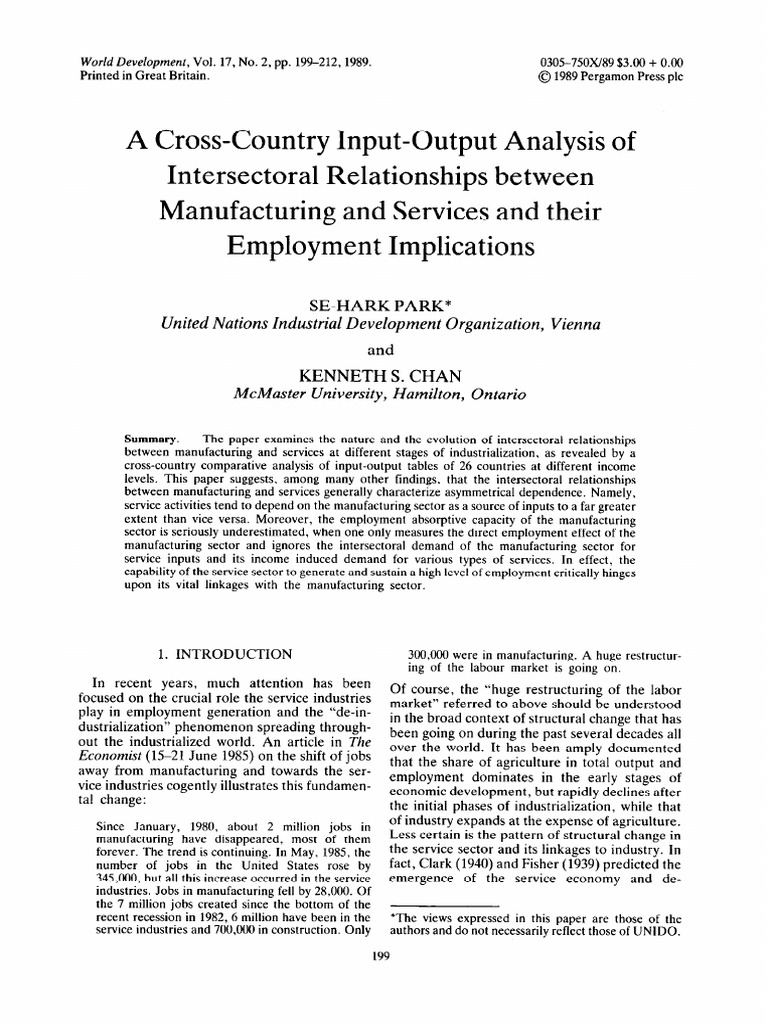 Lee world development | PDF | Input–Output Model | Economic Growth