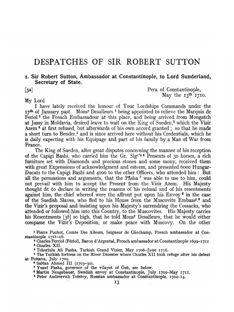 The Despatches of Sir Robert Sutton 1953 | PDF | History | Classics