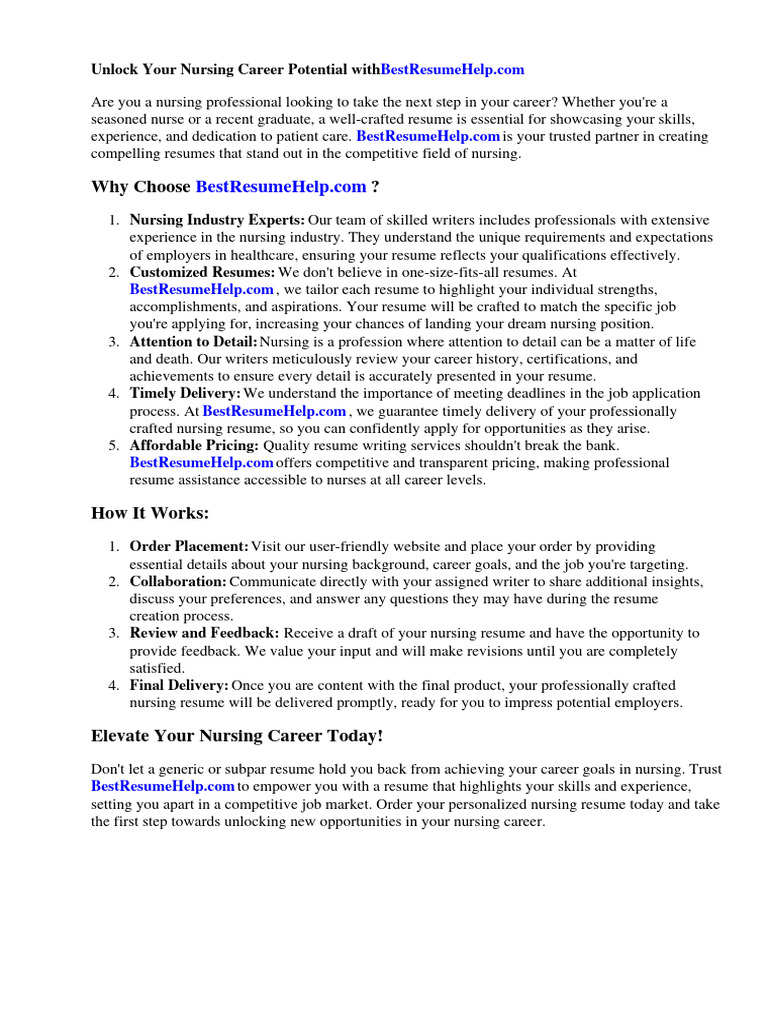 Nursing Job Cover Letter Examples | PDF | Résumé | Nursing
