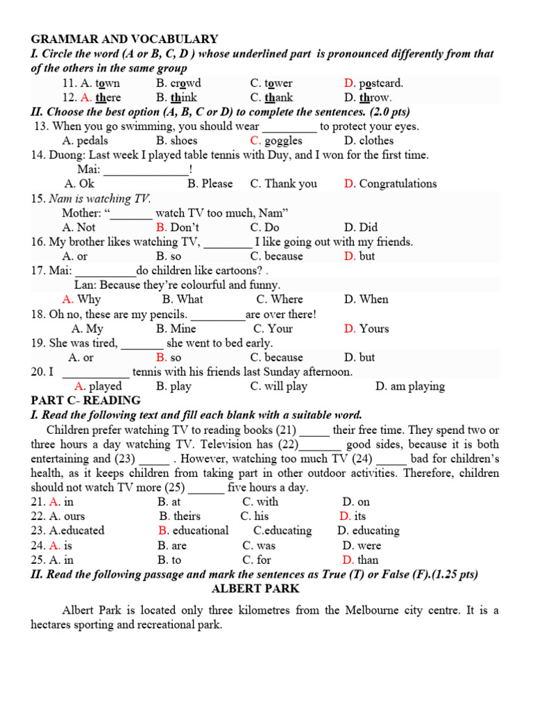 ĐỀ KTRA GK 2 ANH 6 THAM KHẢO | PDF