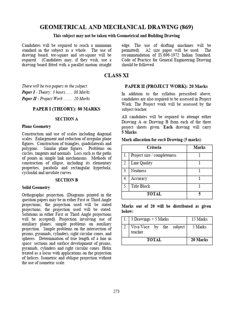 ISC Geometrical Mechanical Drawing 2026 | PDF | Geometry | Ellipse