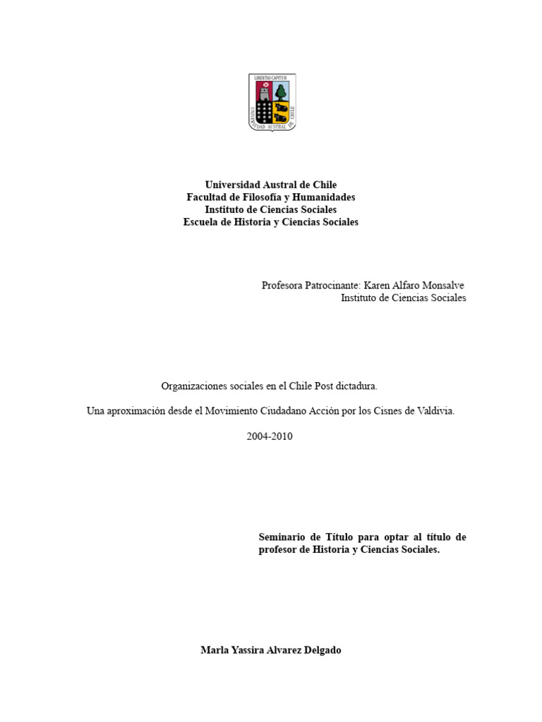 Informe Seminario de Título | PDF | Chile | Economias