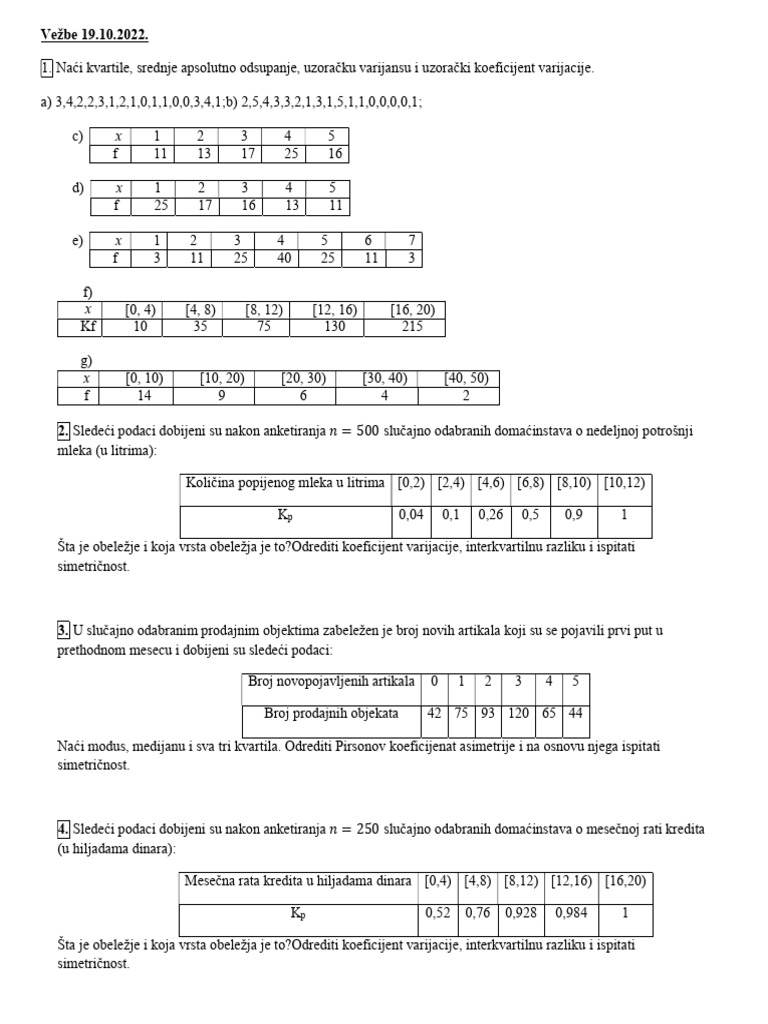 Vezbe 19.10.2022. | PDF