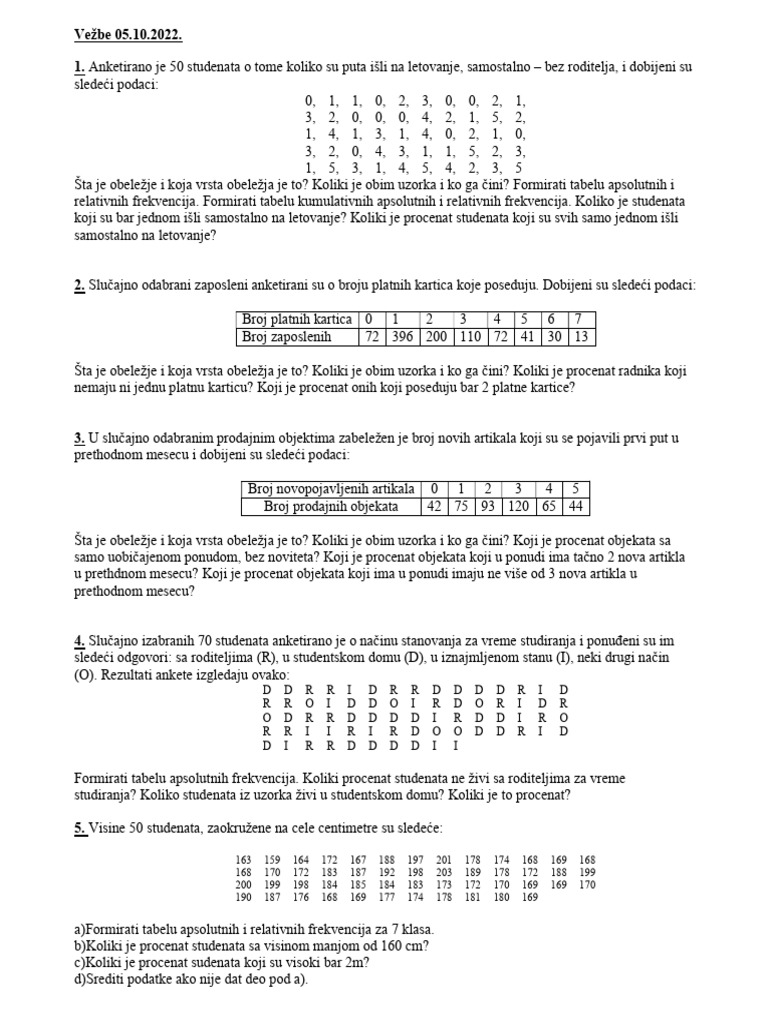 Vezbe 05.10.2022. | PDF