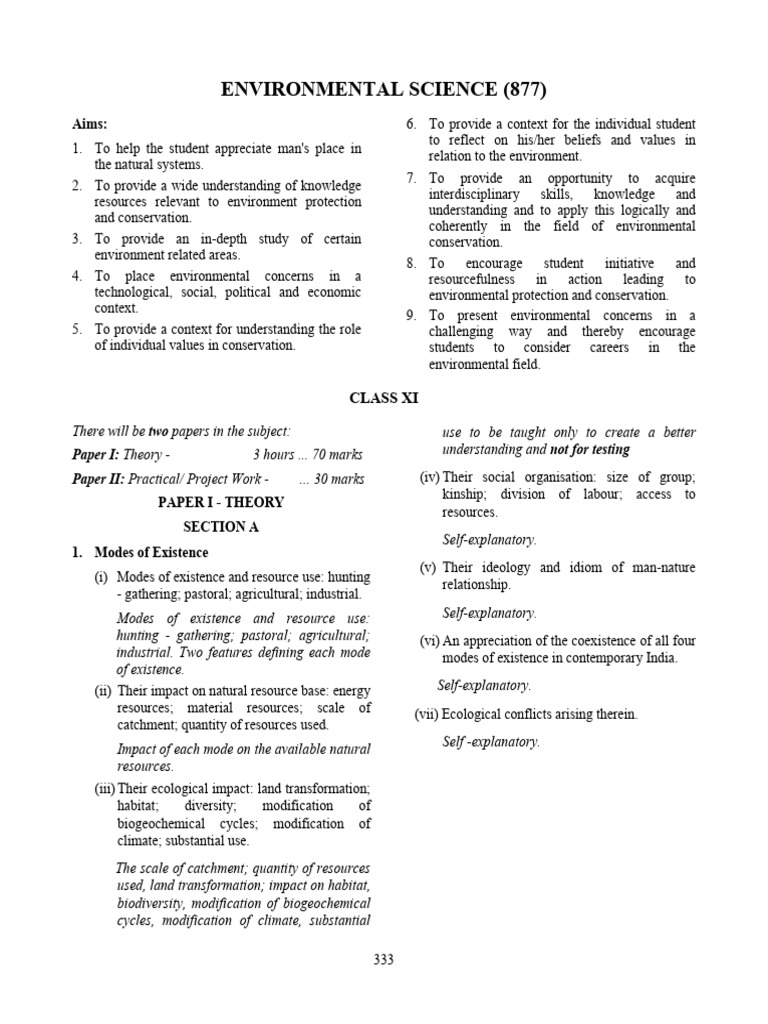 ISC Environmental Science 2026 | PDF | Agriculture | Ecosystem