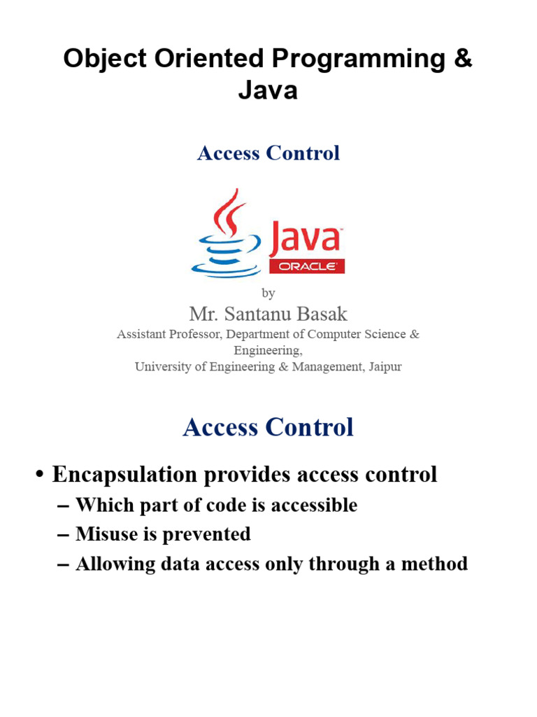 Access Control | Download Free PDF | Class (Computer Programming) | Method (Computer Programming)