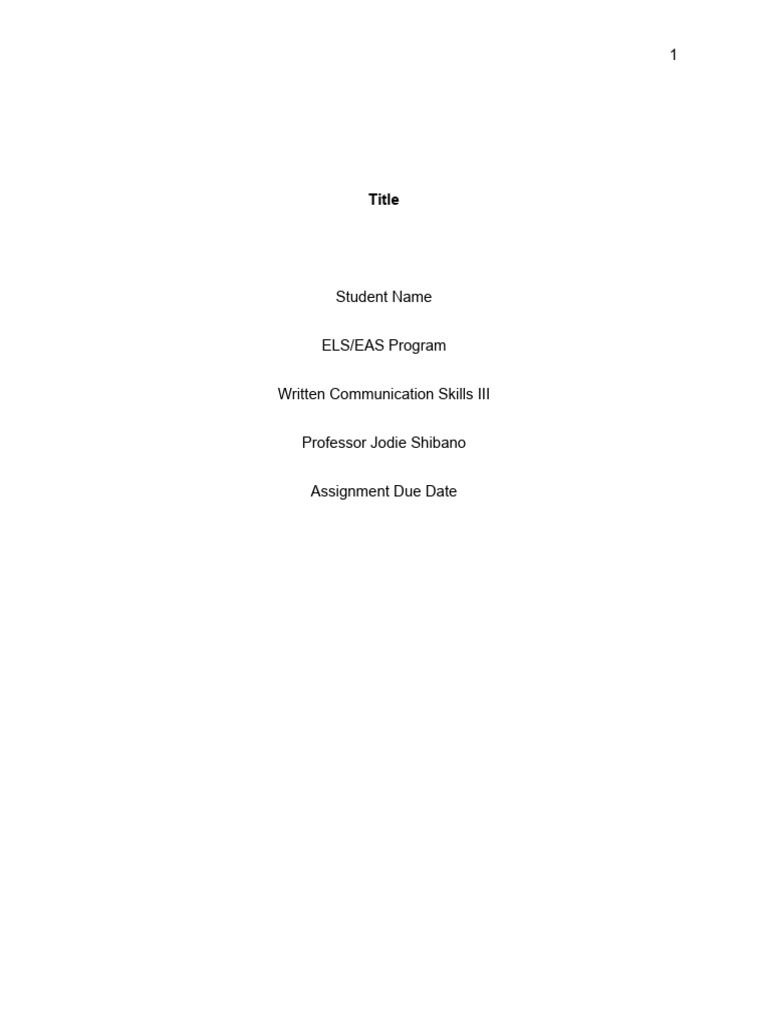 APA at Conestoga Title Page Template (7th Ed) 2 | PDF