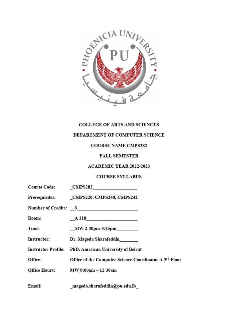 CMPS282 Fall2022 Syllabus | PDF | Computing | Operating System