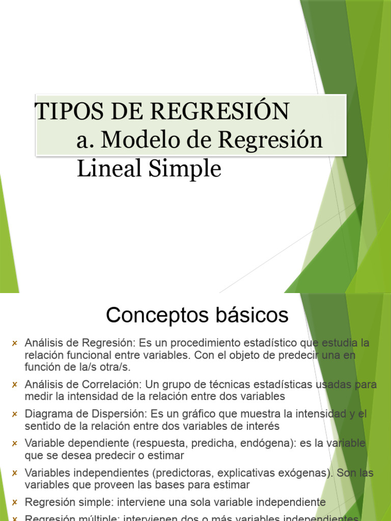 Presentación 2 Corregida Regresión Lineal Simple y Multiple-2 | PDF