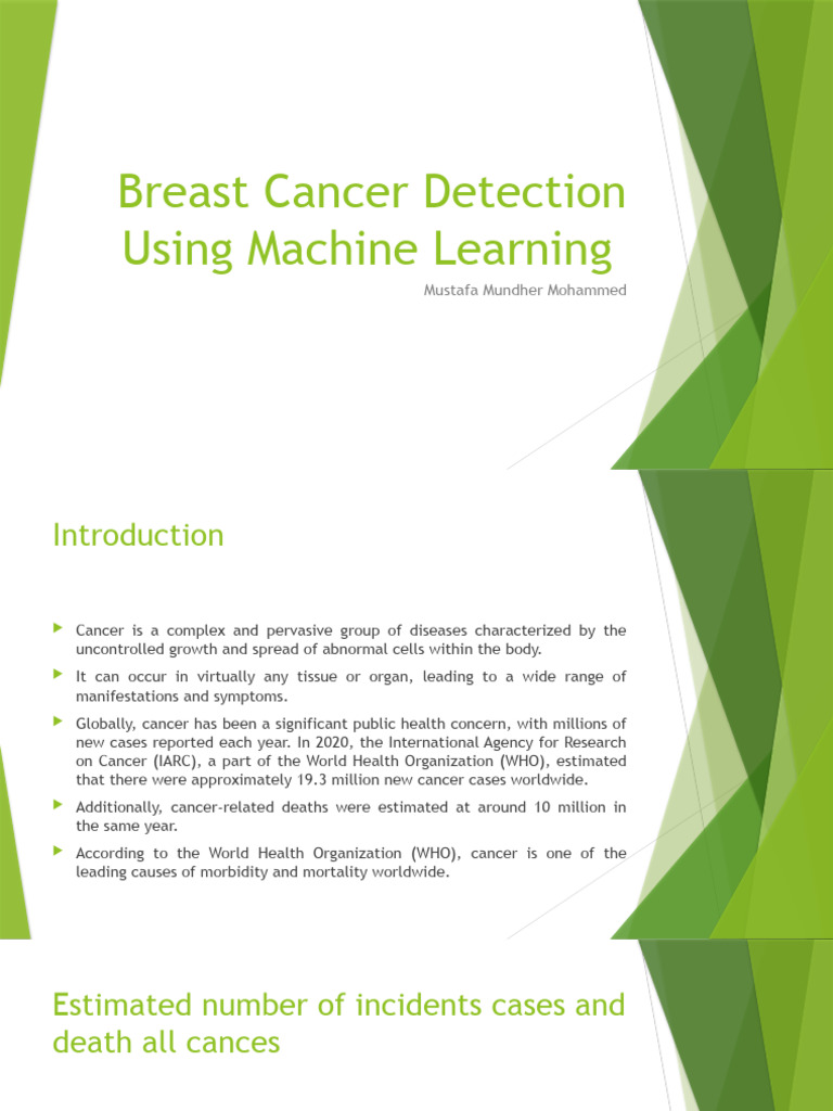 Breast Cancer Detection Using Machine Learning Download Free Pdf