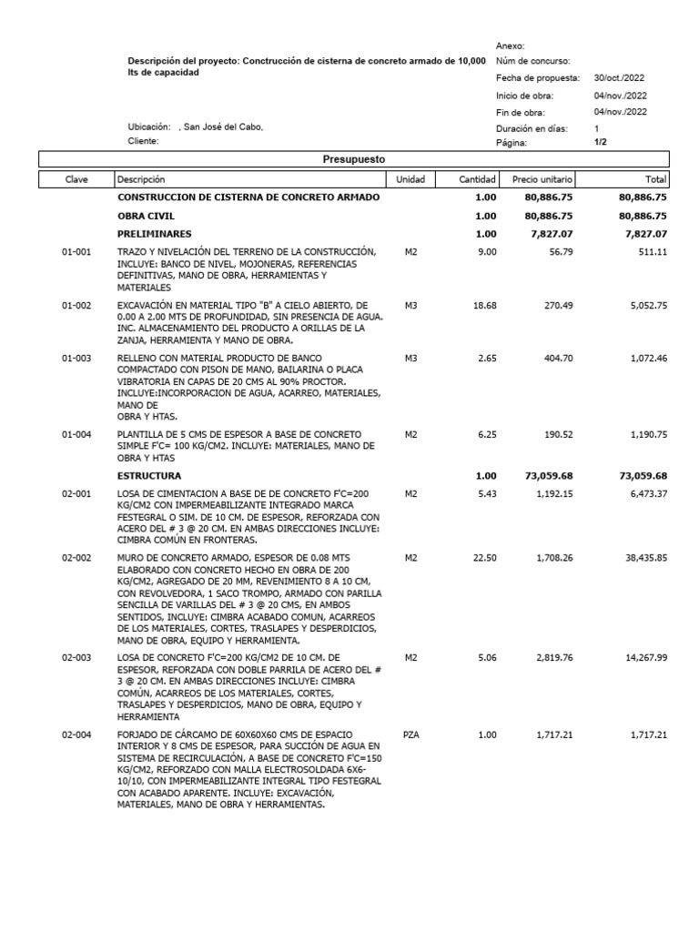 Explosión de Insumos | PDF | Ingeniería de Edificación | Diseño ...