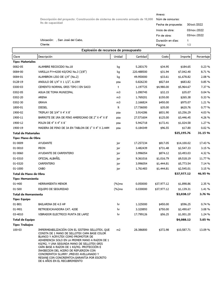 Explosión de Insumos Cisterna | PDF | Sector secundario de la economía ...