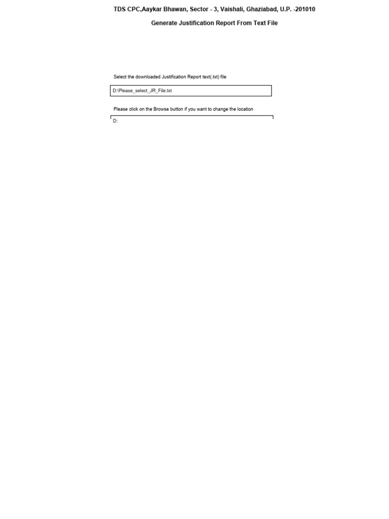 TRACES Justification Report Generation Utility V3.0 2 | PDF | Tax ...