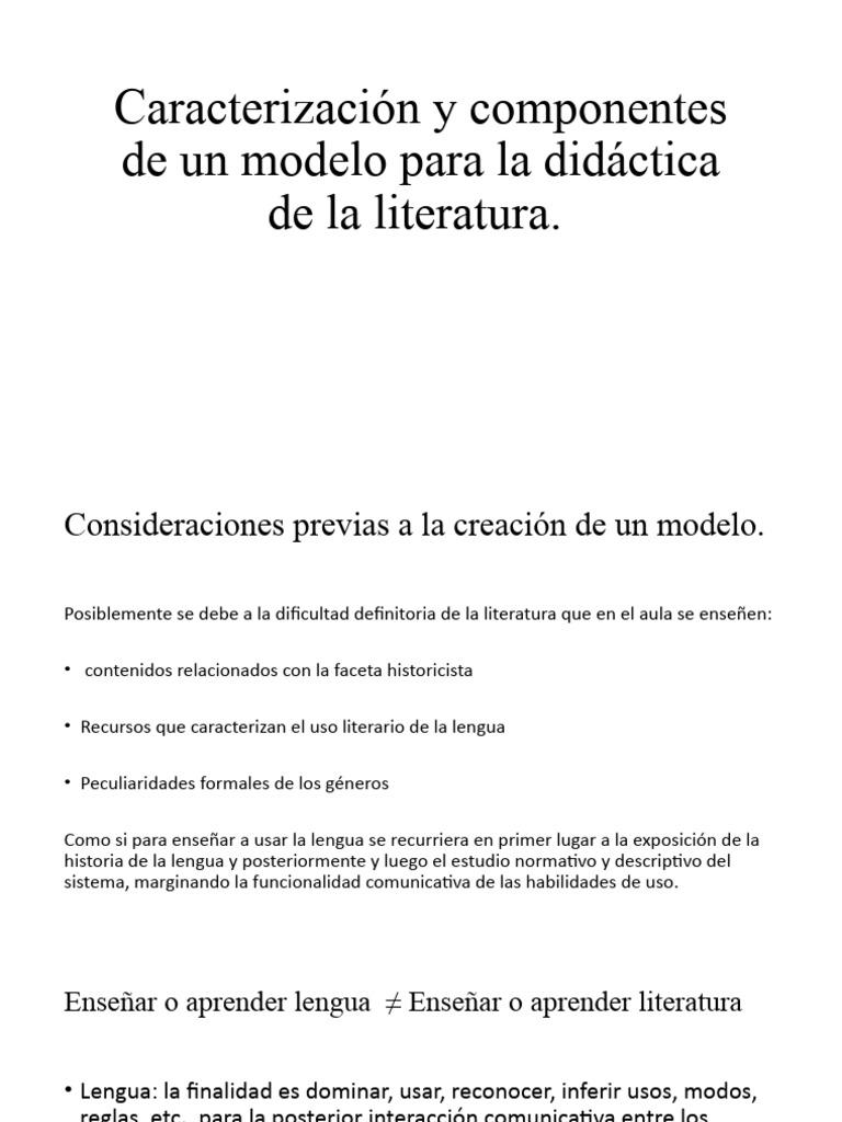 Caracterización y Componentes de Un Modelo para La | PDF | Aprendizaje ...