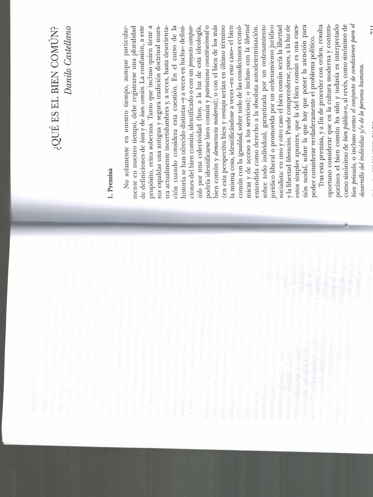 Danilo Castellano Que Es El Bien Comun | PDF