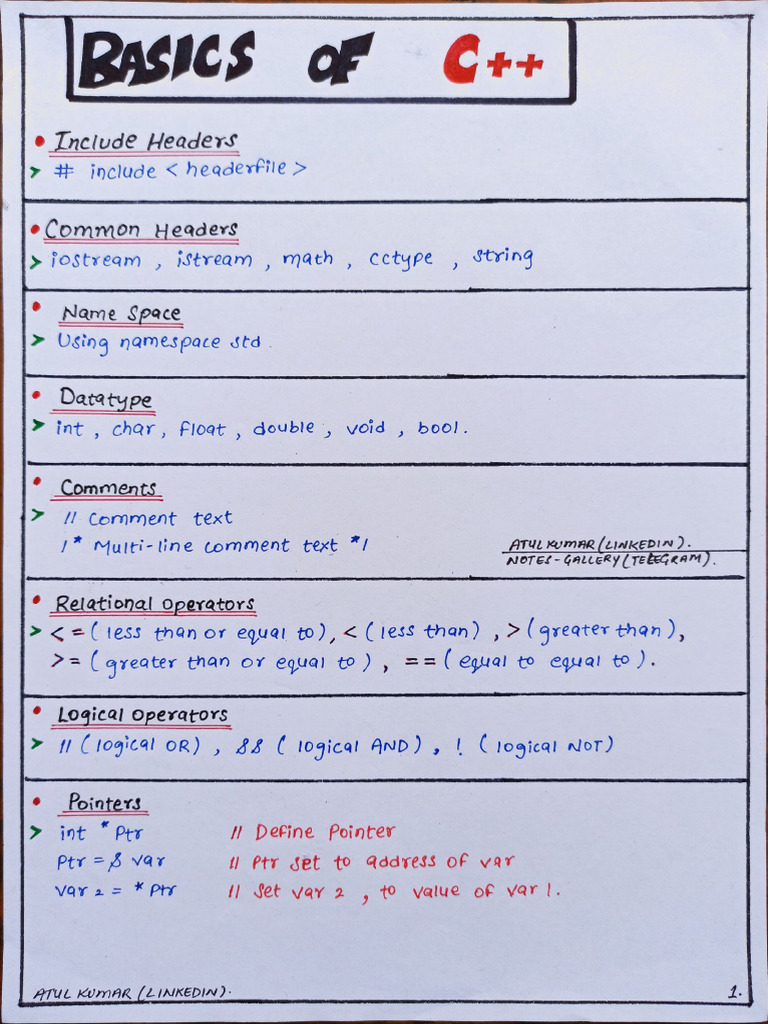 ?basics of C++? Interview Series - 2 Part - 1 | PDF