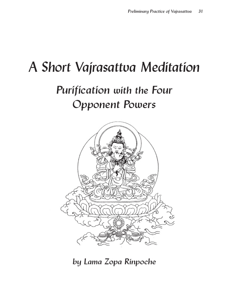 Vajrasattva Meditation for Purification | PDF | Eastern Philosophy | Tantra