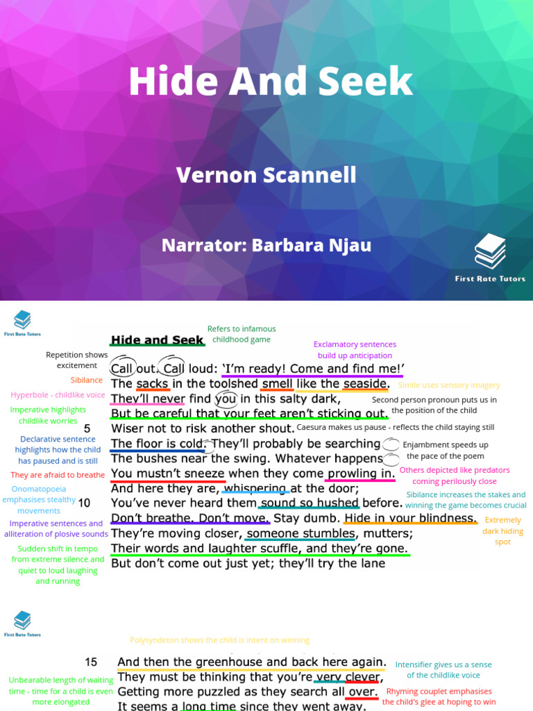 Hide and Seek | PDF | Poetics | Poetry