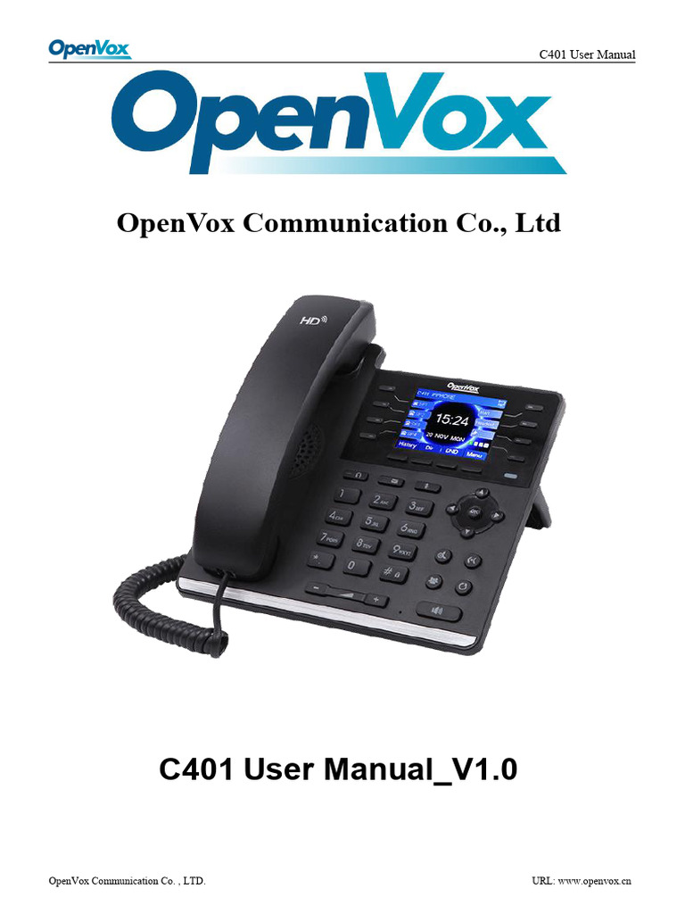C401 IP Phone User Manual | PDF | Ip Address | Computer Network