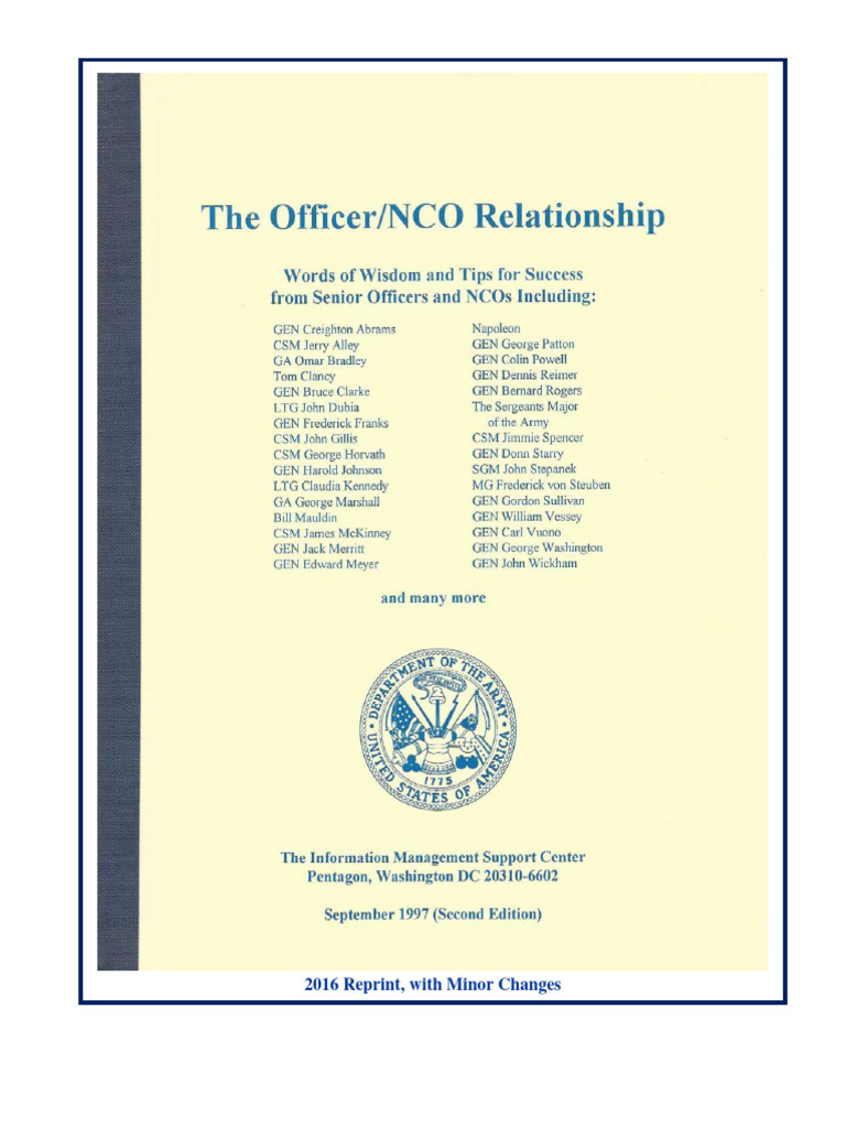 Army Leadership Insights and Resources | PDF | Non Commissioned Officer ...