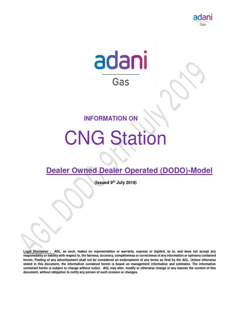 Information On CNG Station DODO Model | PDF | Natural Gas | Economies