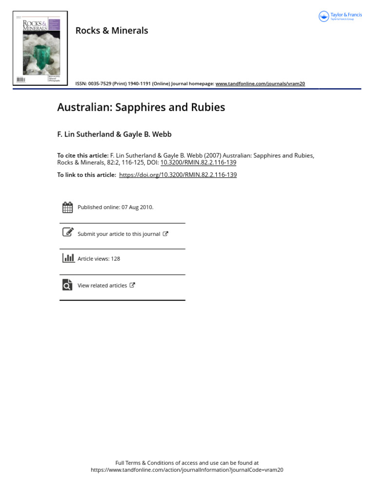 Australian Sapphires and Rubies | PDF