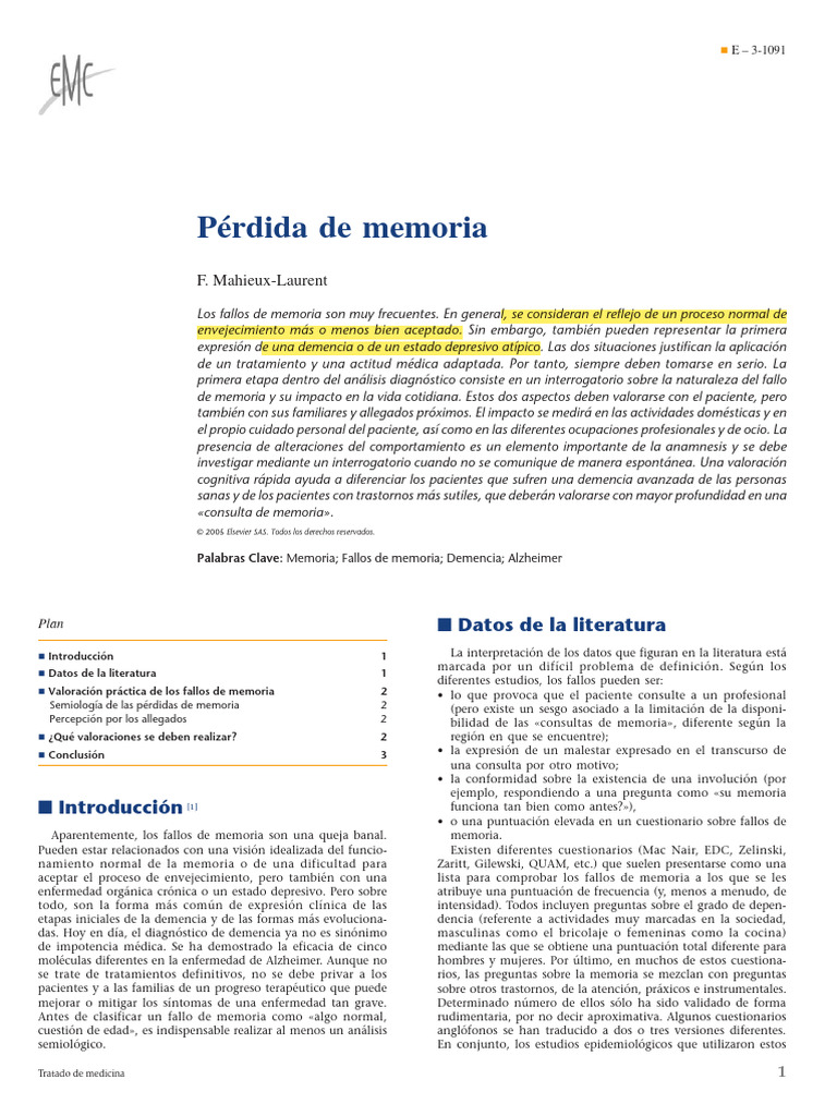 2005 - Pérdida de Memoria | PDF
