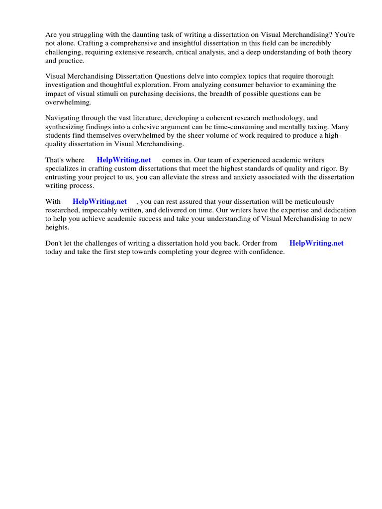 Visual Merchandising Dissertation Questions | PDF | Artificial Intelligence | Intelligence (AI ...
