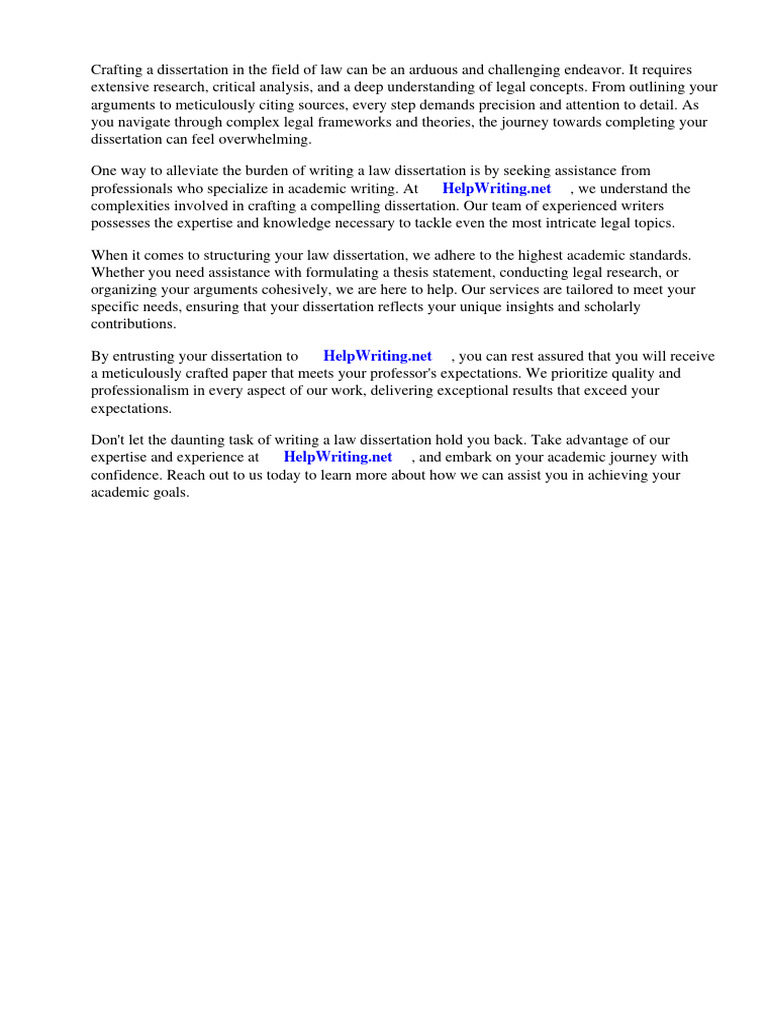 Law Dissertation Structure | PDF | Thesis | Methodology