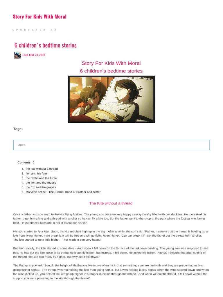 6 Childrens Bedtime Stories | PDF