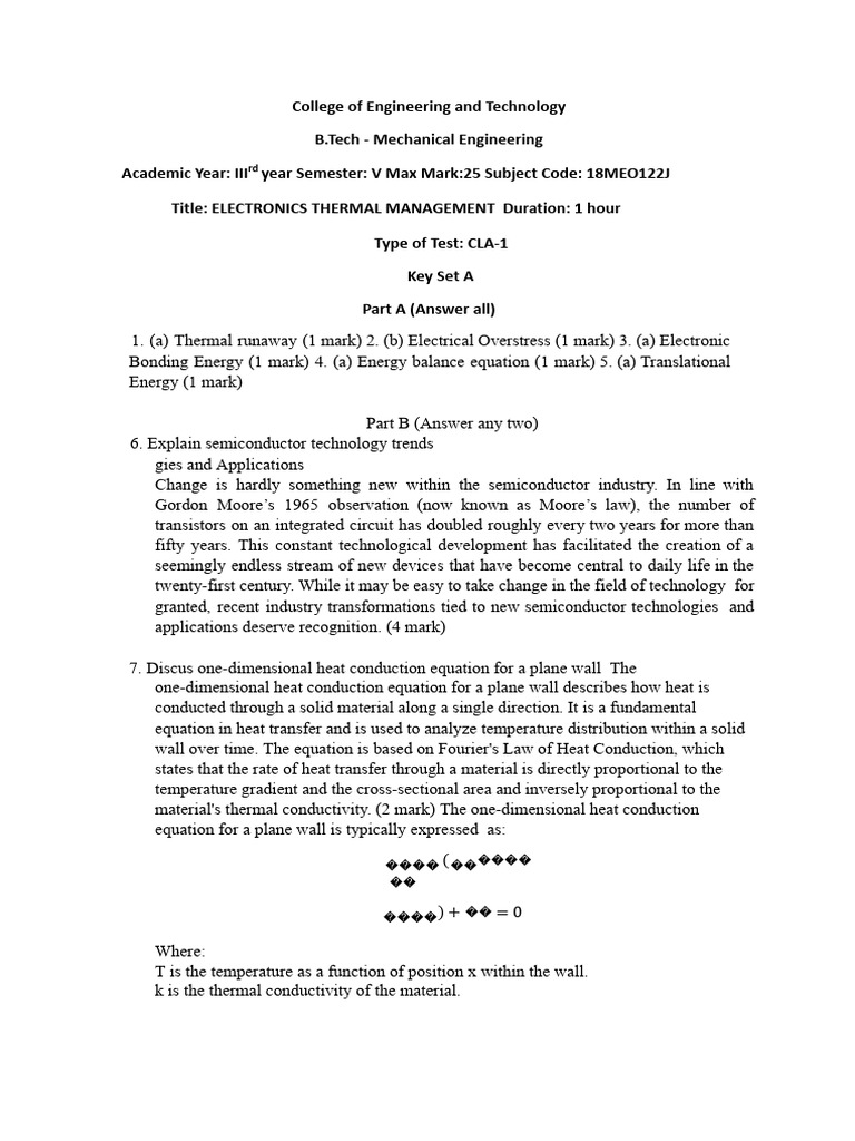 CLA1_BATCH1_KEY-1 | PDF | Heat Transfer | Thermal Conduction