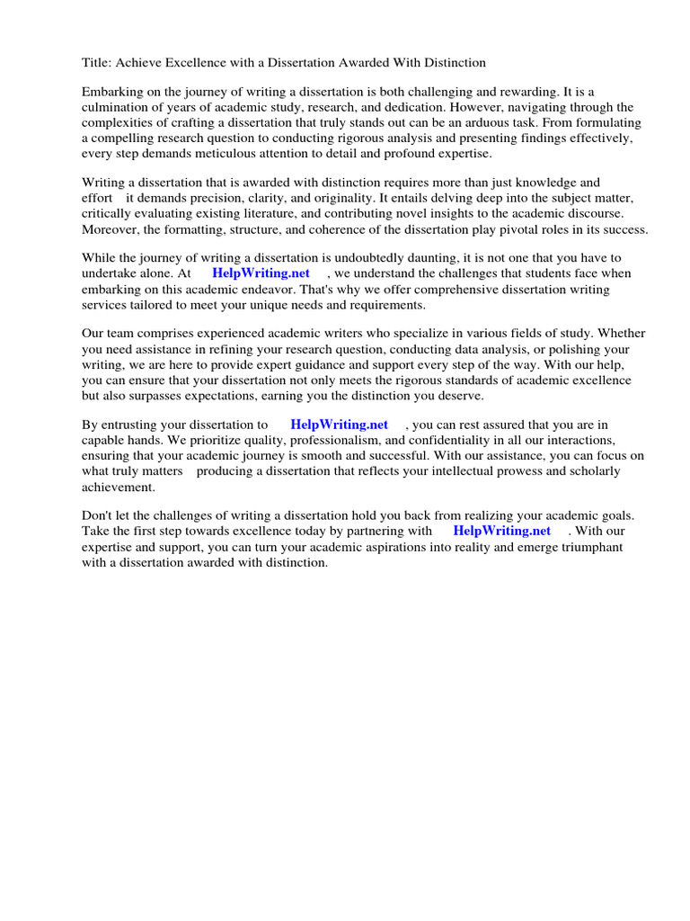 Dissertation Awarded With Distinction | PDF