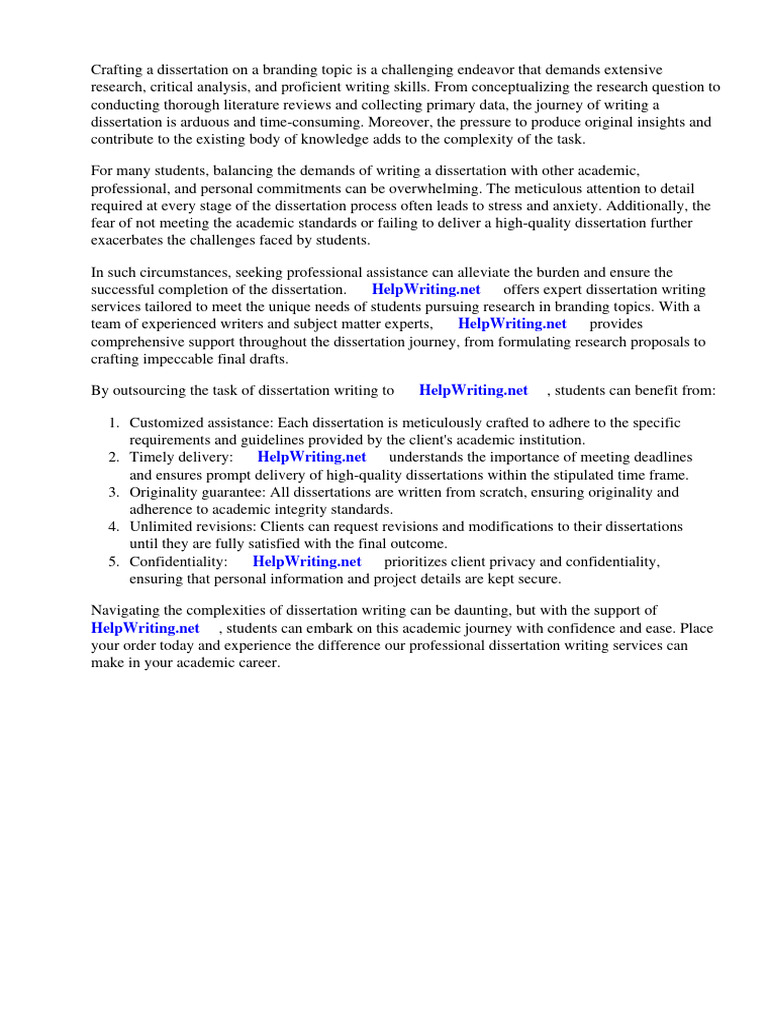 Dissertation Branding Topic | PDF | Brand | Marketing