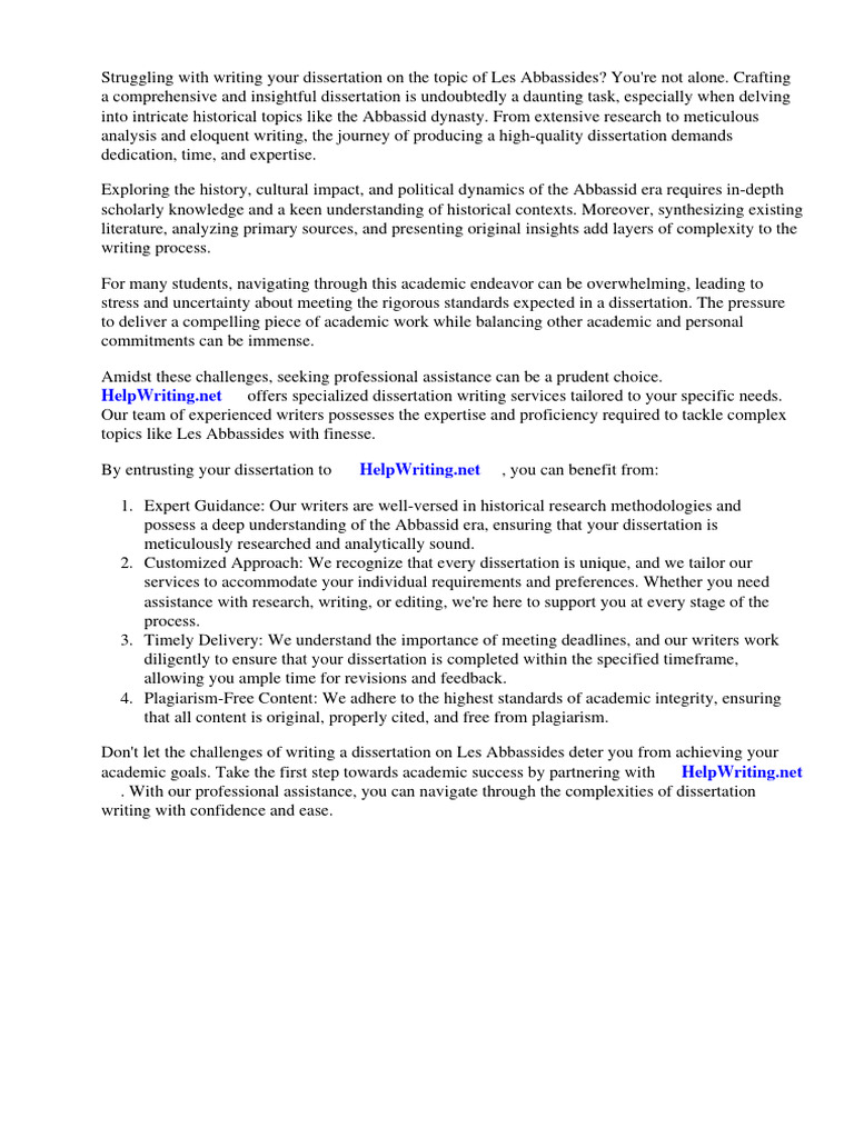 Dissertation Les Abbassides | PDF | Refinancing | Thesis