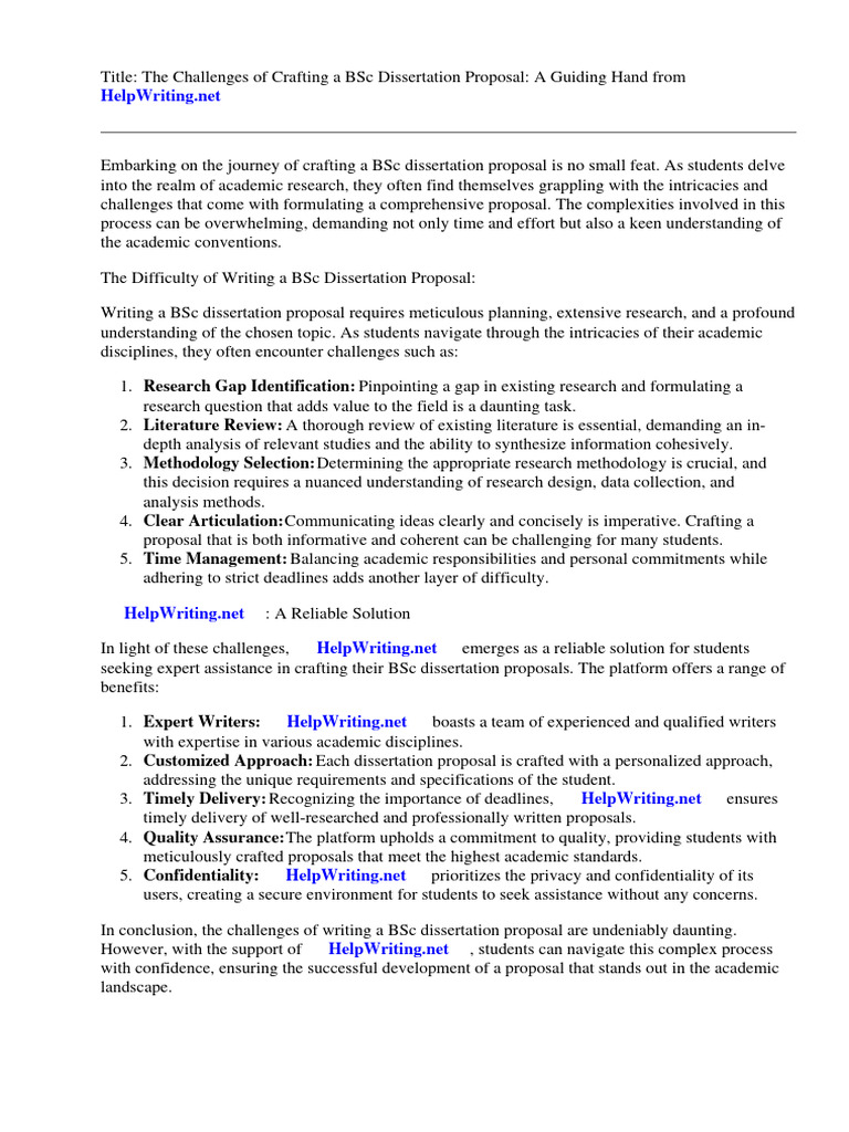 BSC Dissertation Proposal Example | PDF | Thesis | Franchising