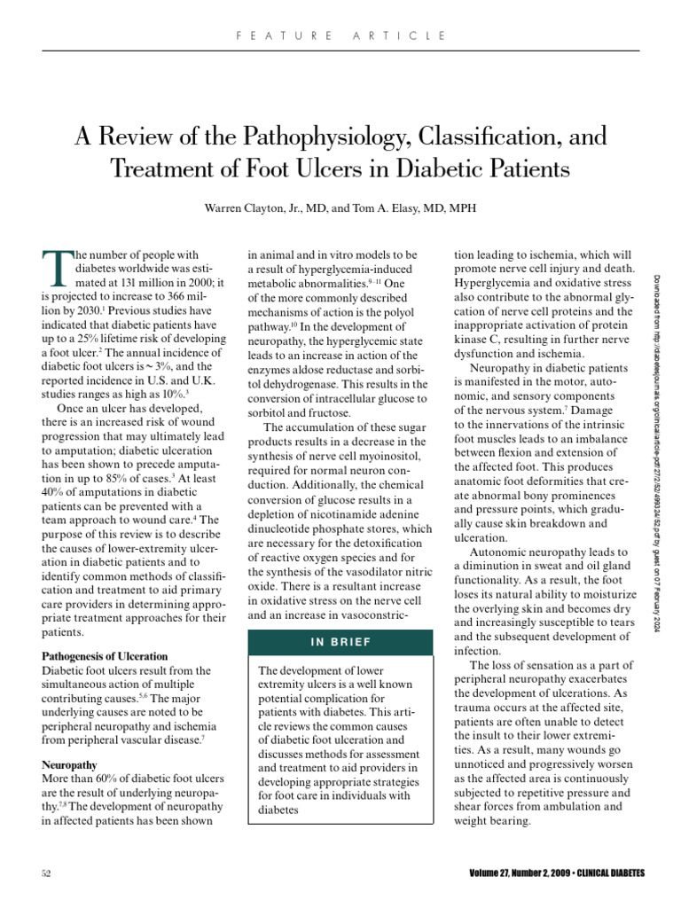 A Review of The Pathophysiology, Classification, and Treatment of Foot ...