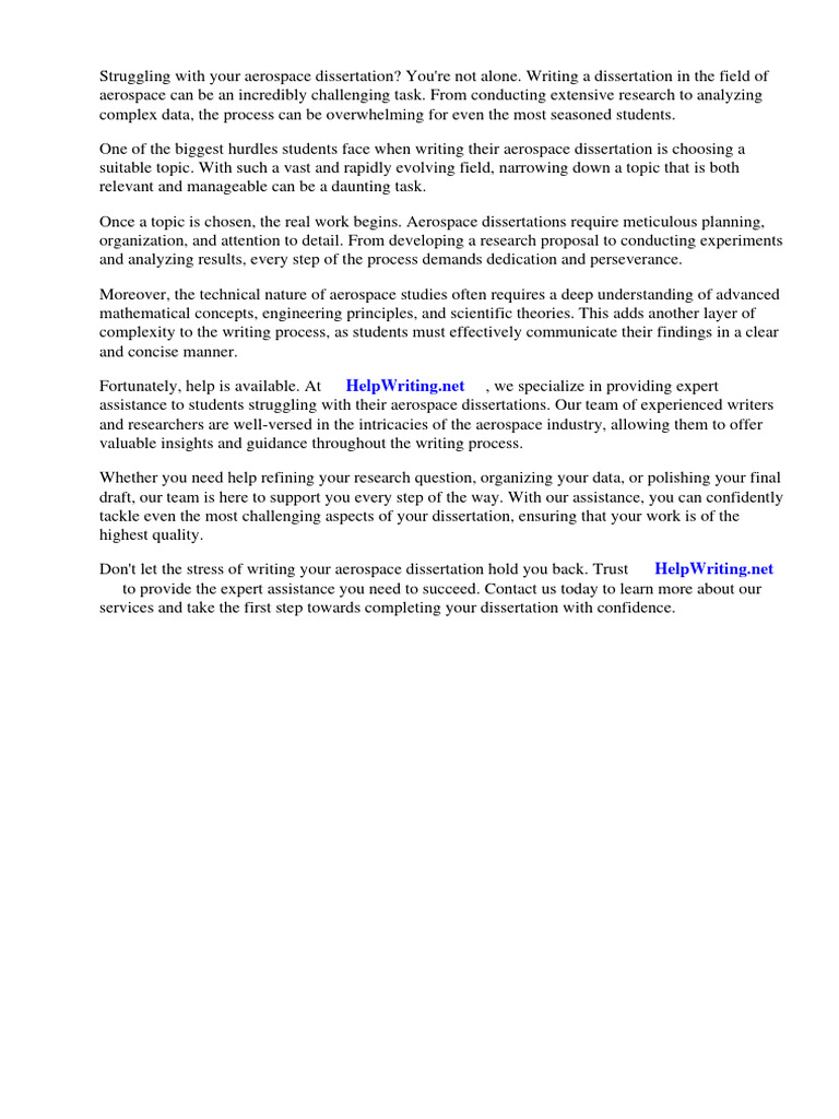 Aerospace Dissertation Topics | PDF | Engineering | Aerospace Engineering
