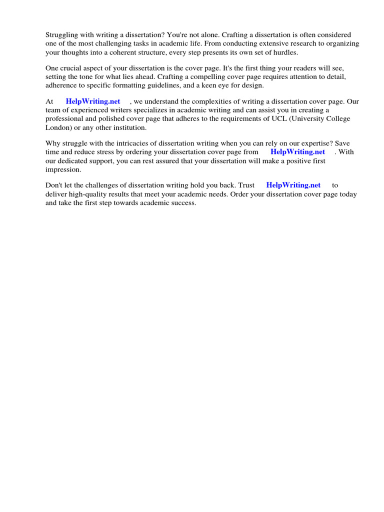 Dissertation Cover Page Help | PDF | Thesis