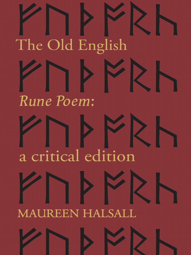 The Old English Rune Poem_ a Critical Edition -- Maureen Halsall ...
