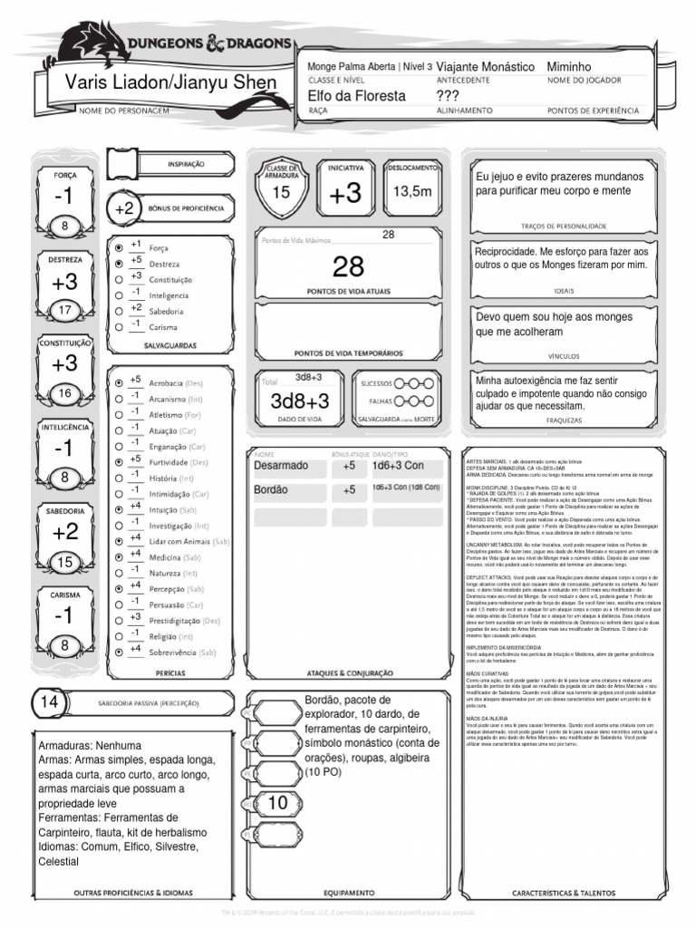 Ficha_de_Monge-1-1 | PDF | Sabedoria