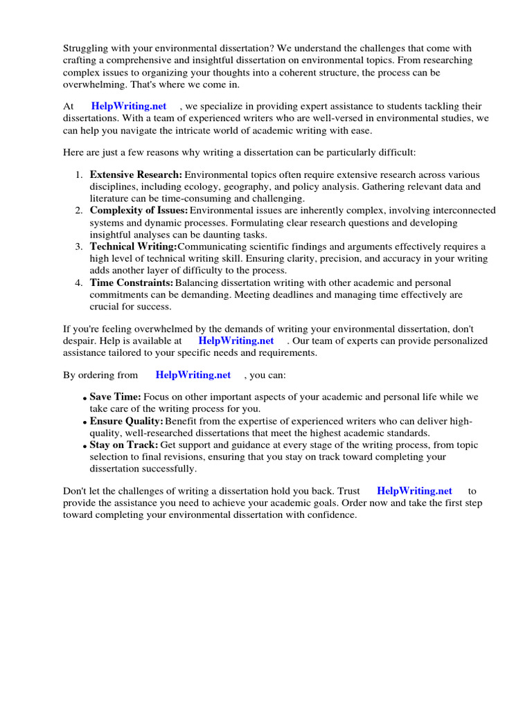 Environmental Dissertation Titles | PDF | Environmental Science ...