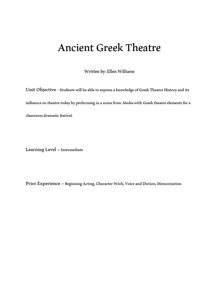 Understanding Ancient Greek Theatre | PDF | Greek Tragedy | Theatre