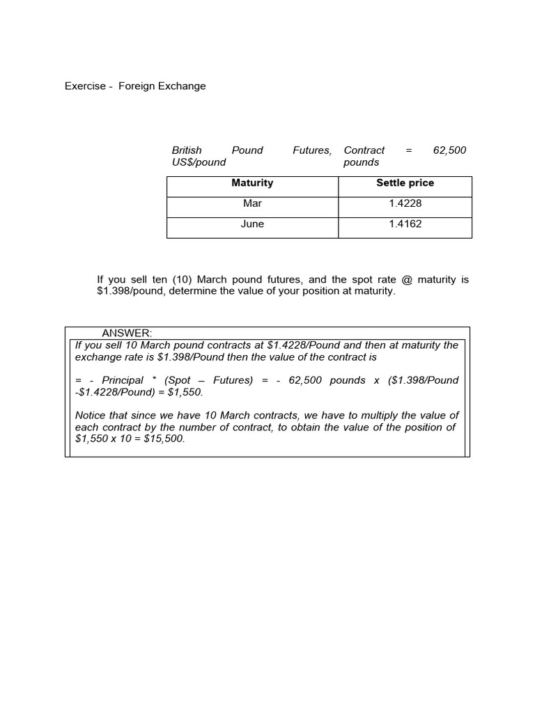 Exercise - Foreign Exchange | PDF