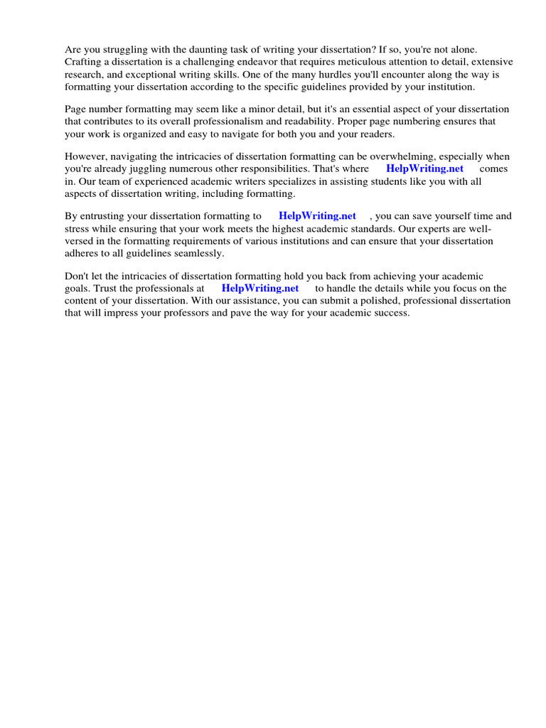 Dissertation Page Number Formatting | PDF | Apa Style | Thesis