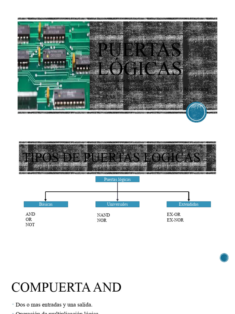 Puertas lógicas | PDF | Puerta lógica | Circuitos electrónicos