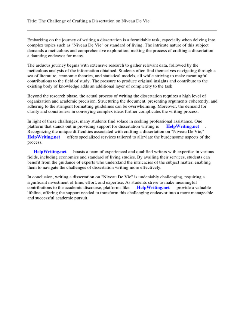Dissertation Niveau de Vie | PDF | Refinancing | Internet