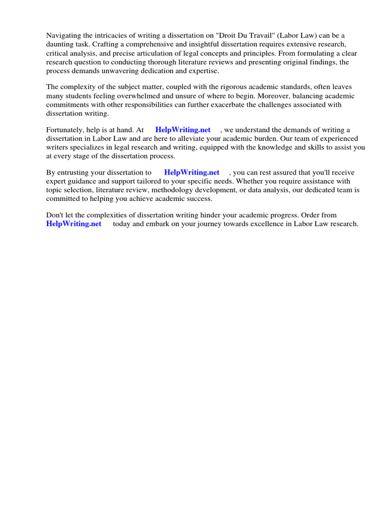 Exemple Dissertation Droit Du Travail | PDF | Thesis | Scribd