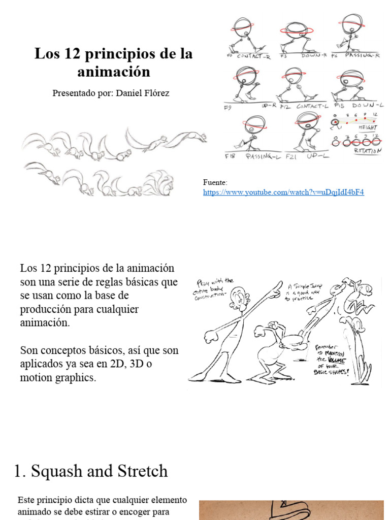 12 Principios de la animacion | PDF | Animación | Aceleración
