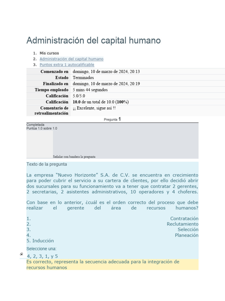 Administración del capital humano | PDF | Gestión de recursos humanos | Business